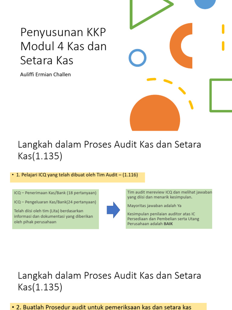 Pertemuan 6 Penyusunan KKP Modul 4 Kas Dan Setara Kas | PDF