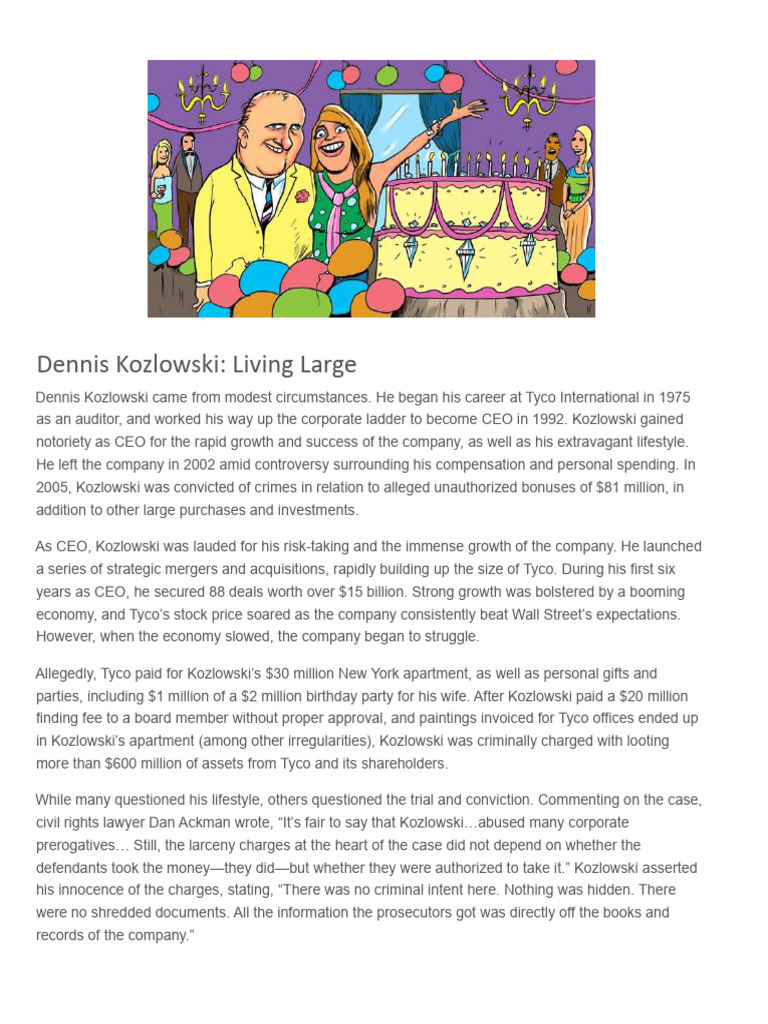 Case Study - Dennis Kozlowski | PDF