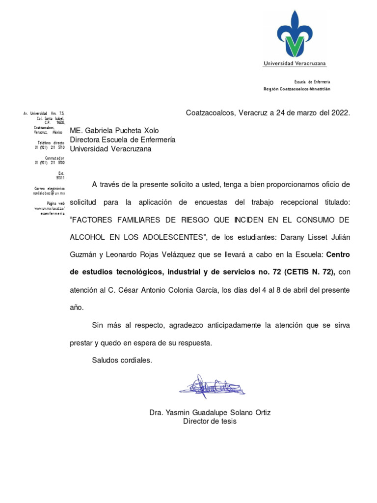 Oficio para Encuestas 2022 | PDF