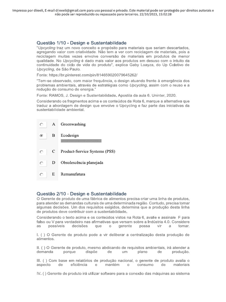 Apols Design e Sustentabilidade | PDF