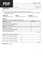 7C 4a Burning Metals and Conservation of Mass | PDF | Copper | Chemistry