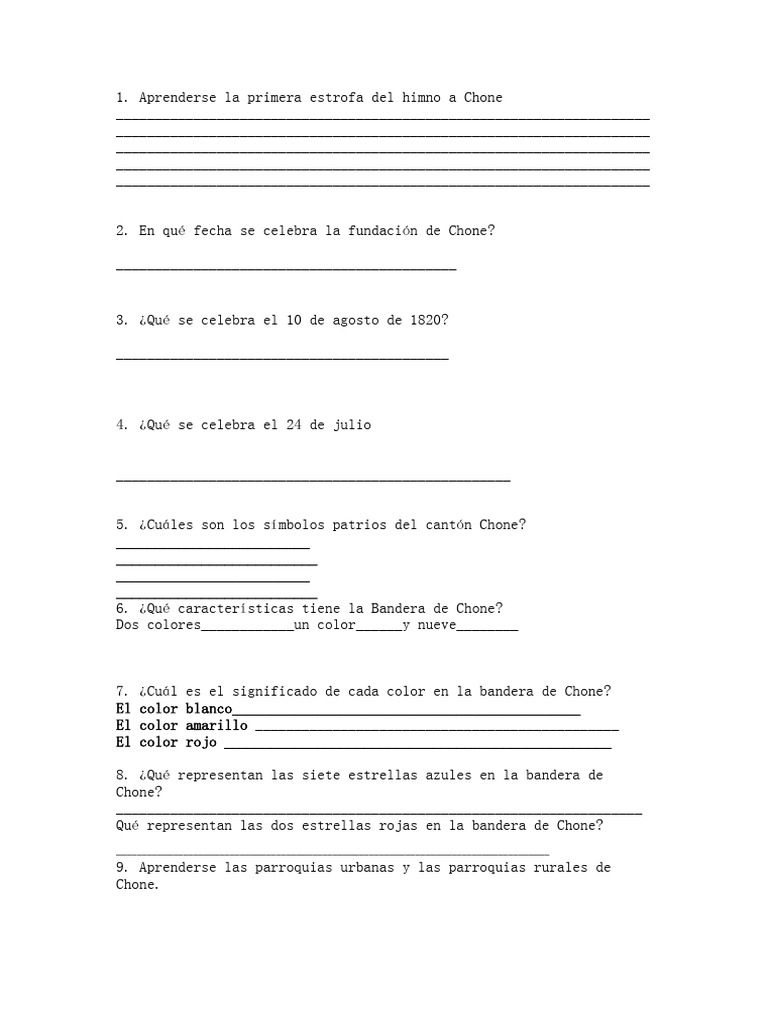 Aprenderse La Primera Estrofa Del Himno A Chone | PDF | Los símbolos