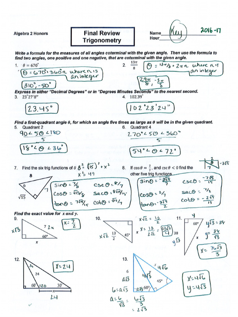 Trig KEY | PDF