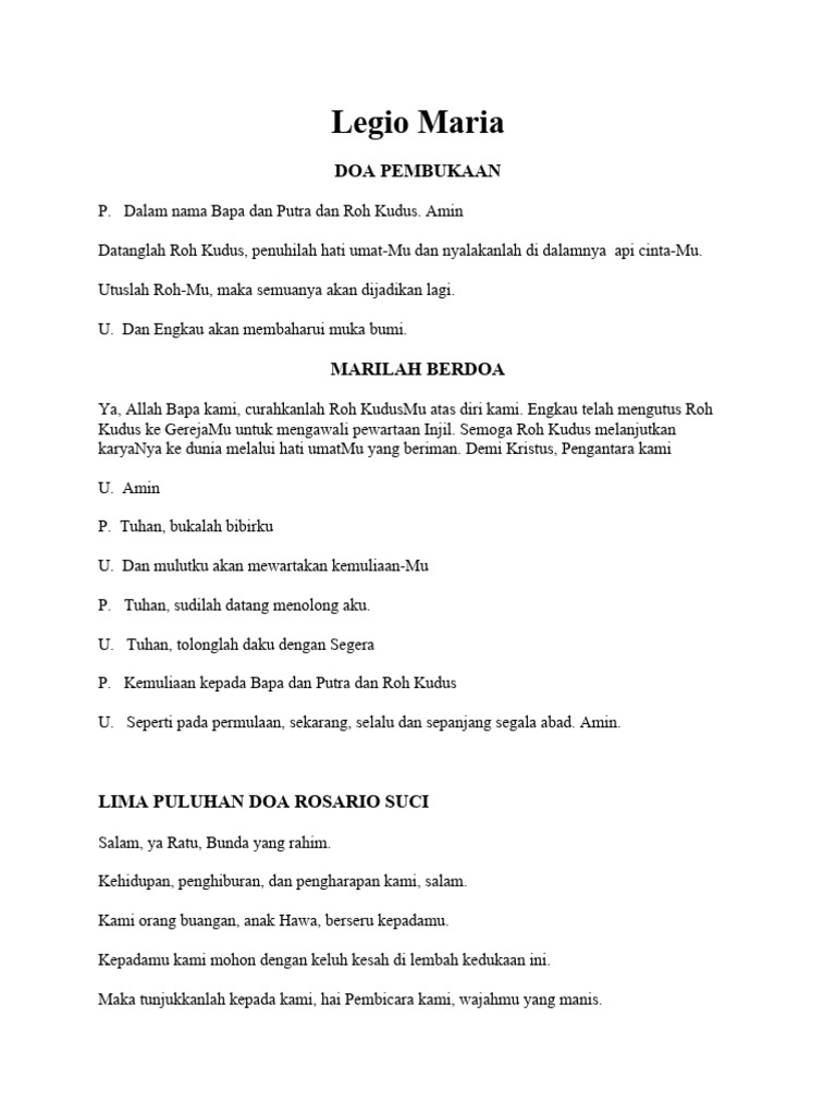 Legio Maria | PDF | Perjalanan | Agama & Spiritualitas