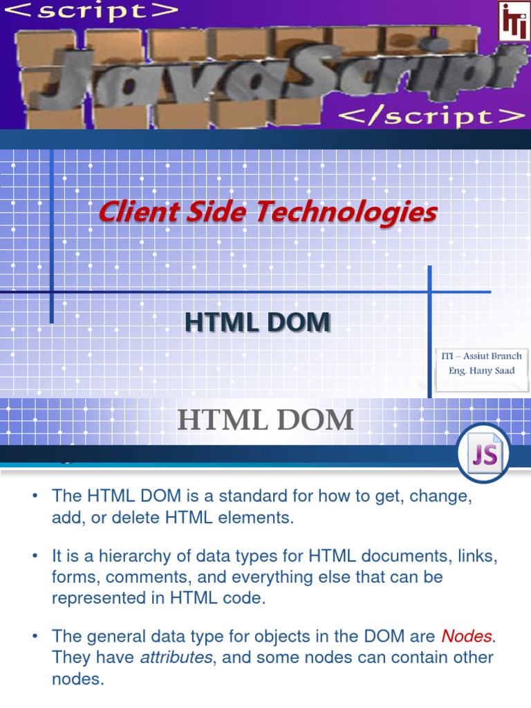 Html Dom Pdf Document Object Model Html