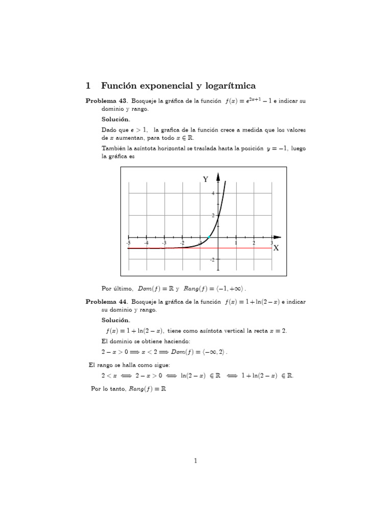 Ejercicios Resueltos Exp. y Log | PDF | Logaritmo | Combinatoria