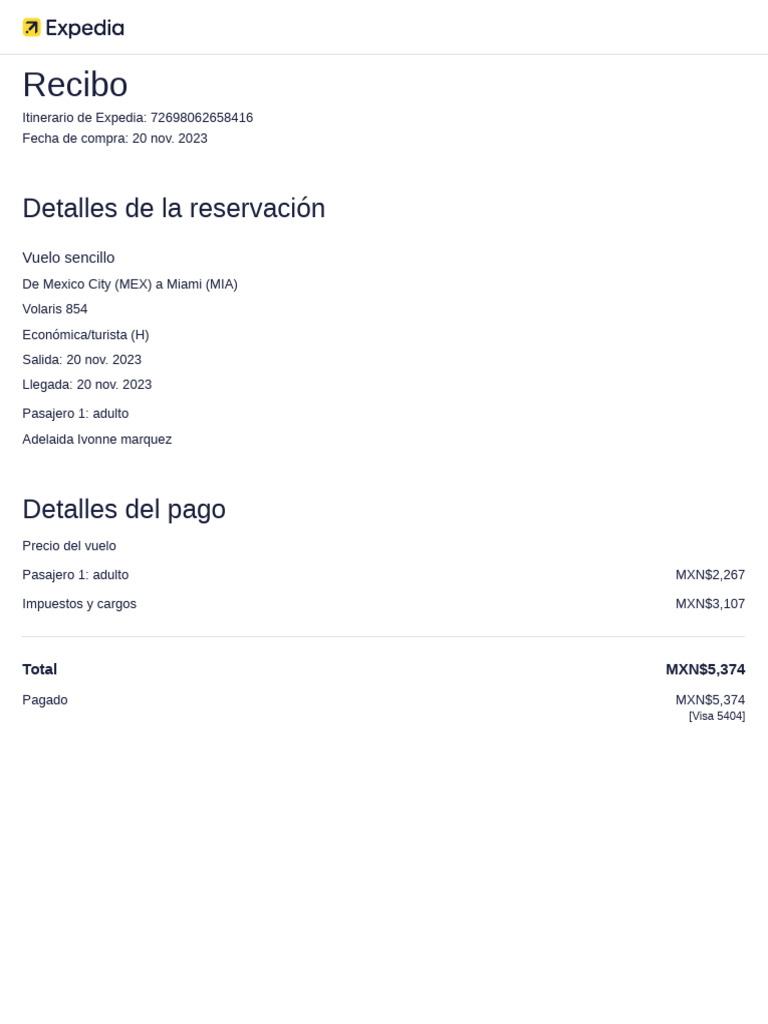 Trip Receipt | PDF