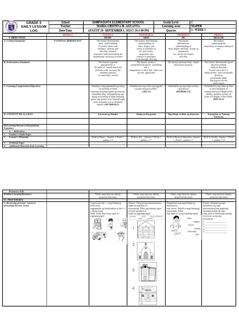 Q1 W1 Mapeh | PDF | Learning | Cognition