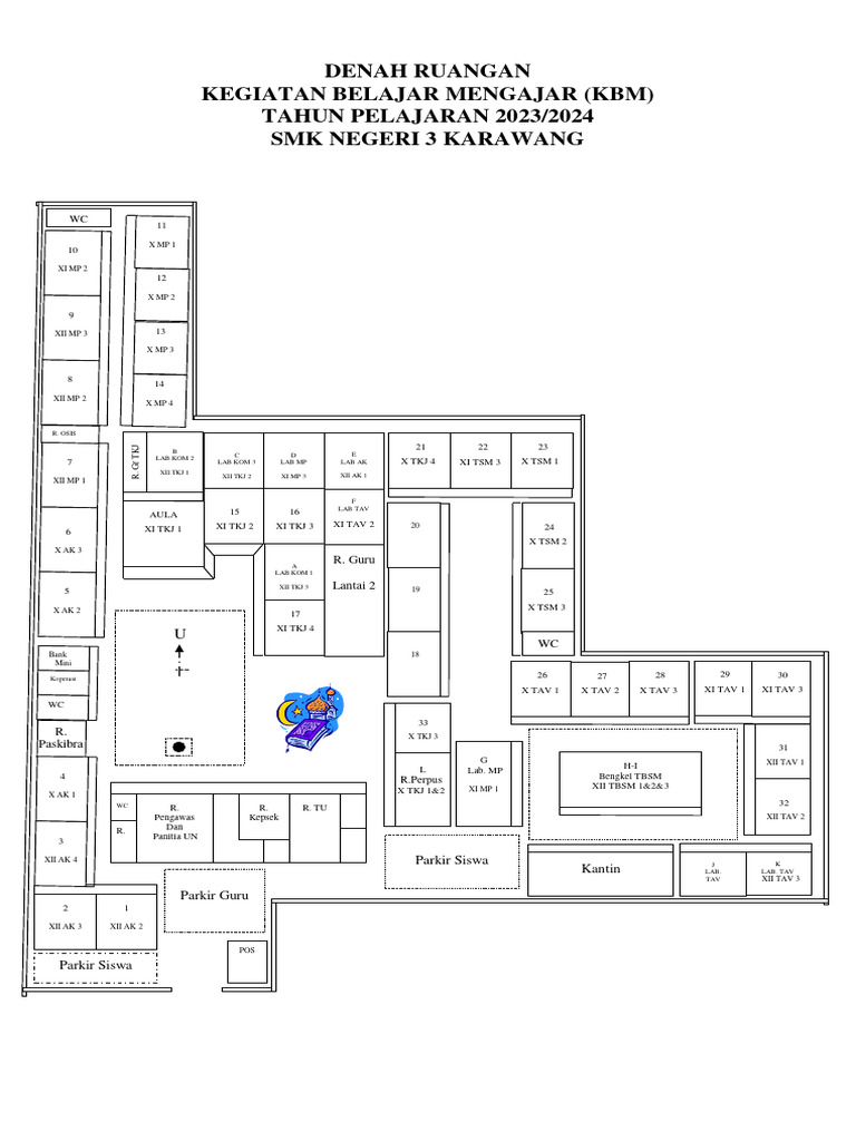 Denah SMKN 3 KBM 2023 | PDF