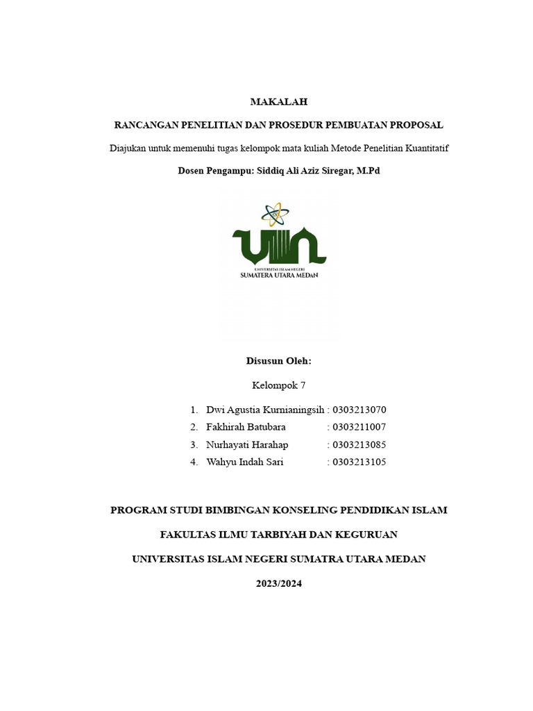 Rancangan Penelitian dan Proposal Efektif | PDF