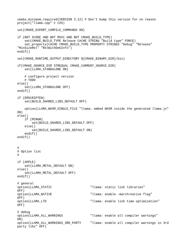 CMake Lists | PDF | Berkeley Software Distribution | Software Development