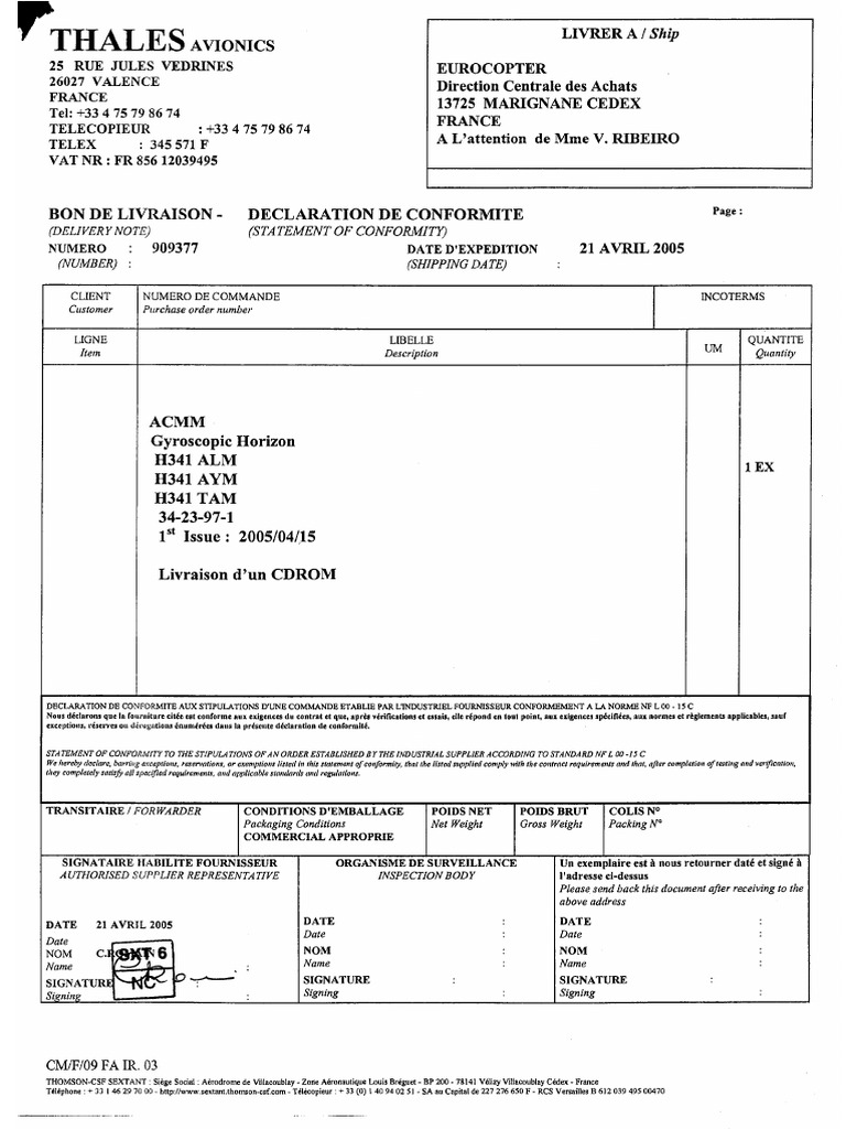 Gyroscopic h341 Series | PDF | Gyroscope | Aviation