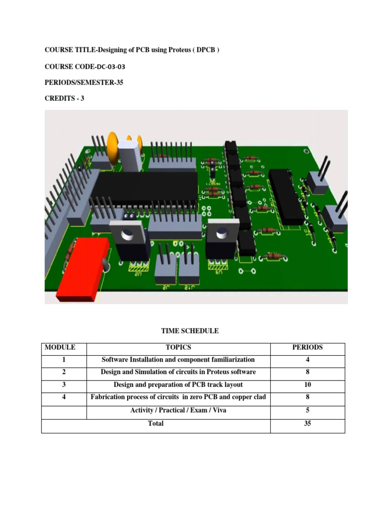 S4 & S5-EEE-Designing of PCB Using Proteus - Final | Download Free PDF | Printed Circuit Board ...
