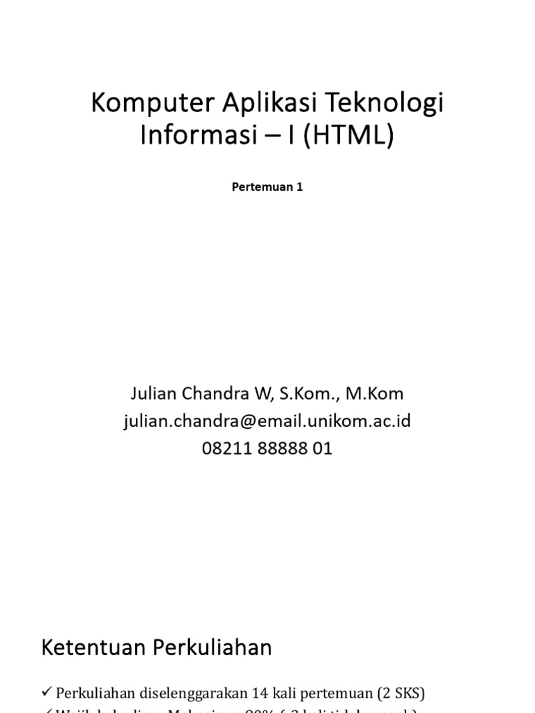 HTML p1 | PDF | Komputer