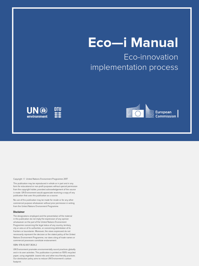 UN Environment Eco-I Manual-1 | PDF | Strategic Management | Sustainability