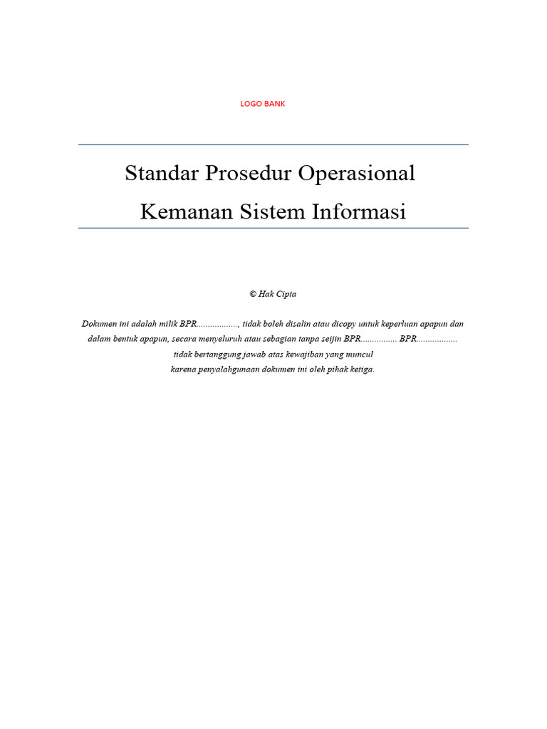 Sop Keamanan Sistem Informasi | PDF