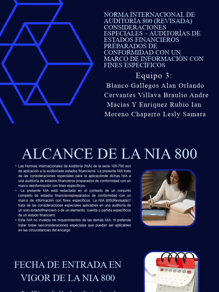 Nia 800 | PDF | Auditoría | Contralor