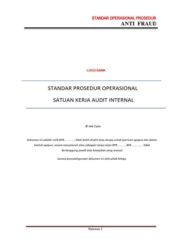 Sop Anti Fraud | PDF