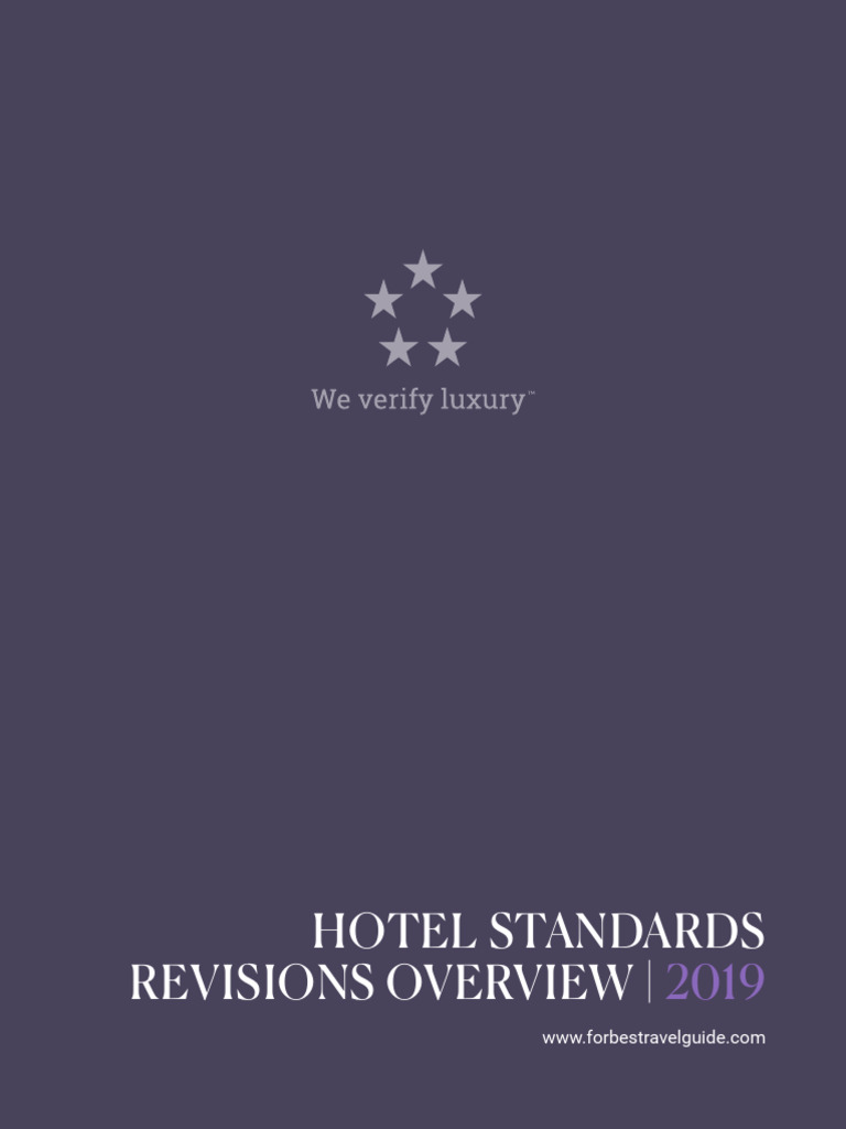 2019 Forbes Hotel Standards Overview | PDF | Communication | Restaurants