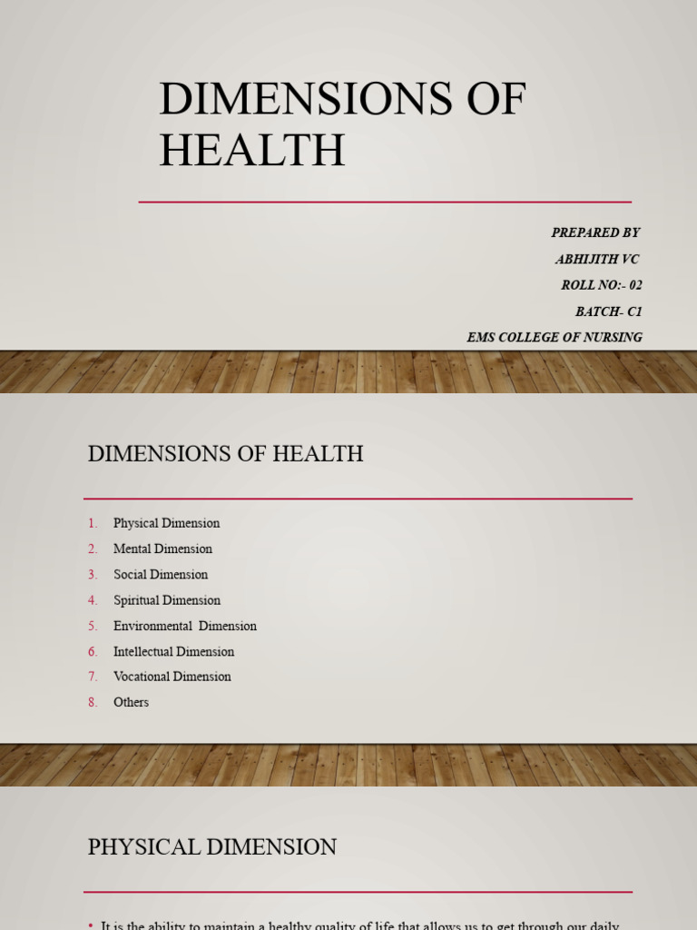 Understanding Health Dimensions Explained | PDF | Cognition | Psychology