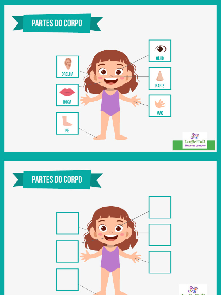 Atividade de Artes: Partes do Corpo | PDF | Artes Linguísticas e ...
