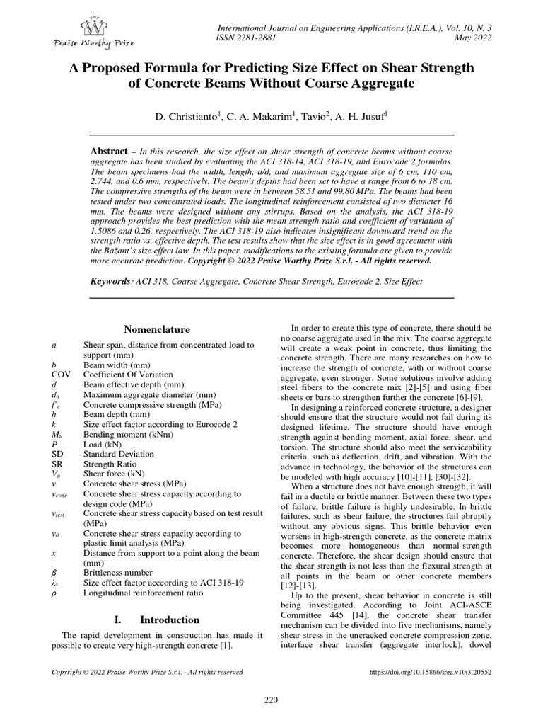 IREA - VOL - 10 - N - 3 DC | PDF | Strength Of Materials | Concrete