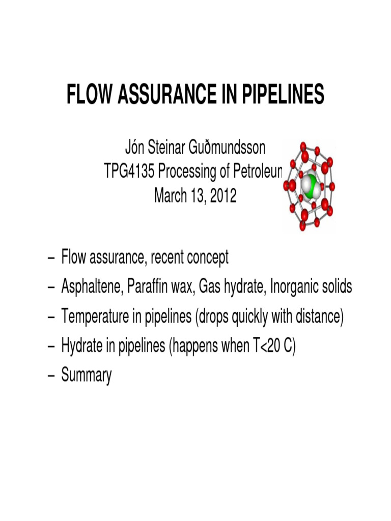 Flow Assurance in Pipelines | PDF | Pipeline Transport | Hydrocarbons
