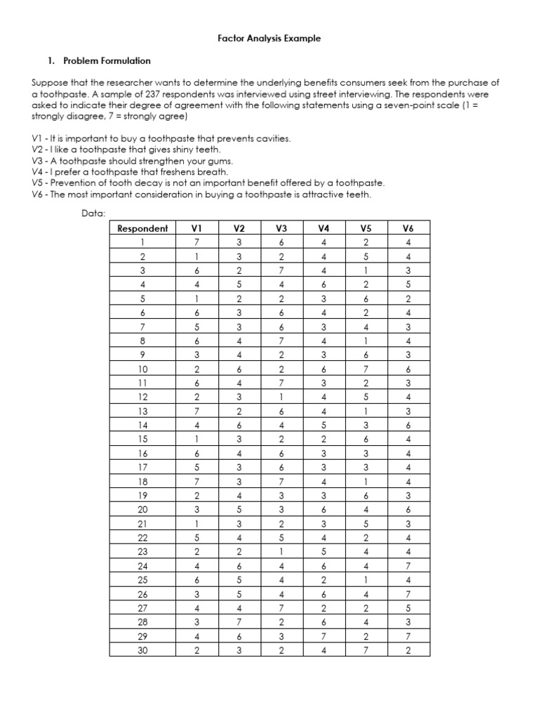 Factor Analysis Toothpaste Example | PDF | Variance | Visual Cortex