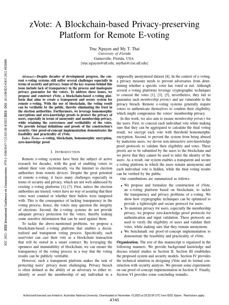 Evoting, 2023 7 | PDF | Electronic Voting | Cryptography