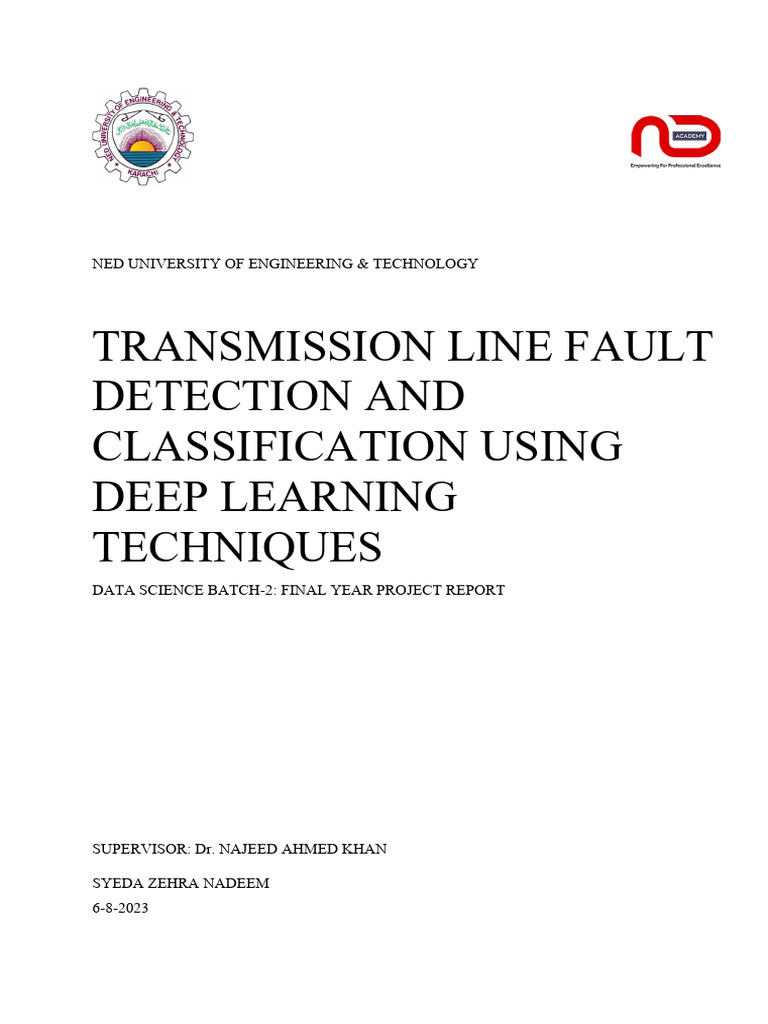 Transmission Line Fault Detection Syedazehranadeemdsai2 Pdf Deep