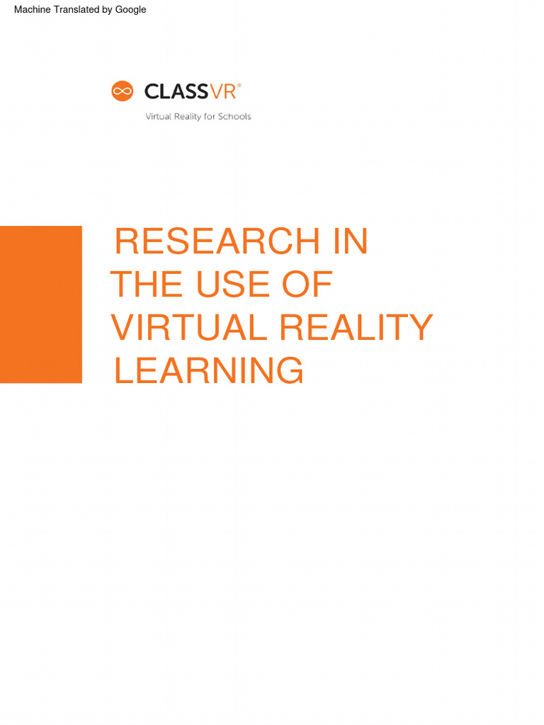A Pedagogical View of Using Virtual Reality v4 | PDF | Virtual Reality ... A Pedagogical View of Using Virtual Reality v4 | PDF | Virtual Reality ...