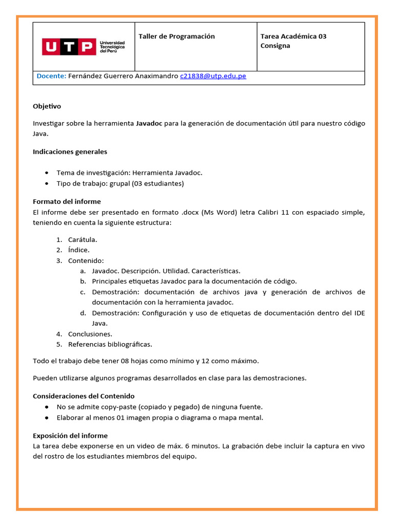 Ta3 - Jmd-Taller de Programacion | PDF | Java (lenguaje de programación) | HTML