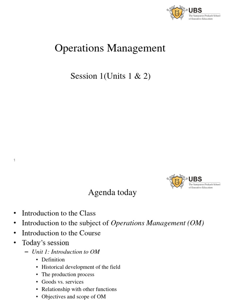 Unit 1 Ans 2 - Operations Management | PDF | Value Chain | Supply Chain