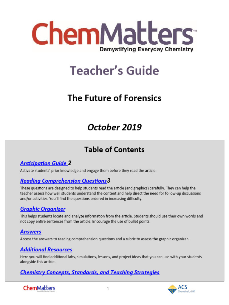 Future of Forensics TG | PDF | Forensic Science | Chromatography