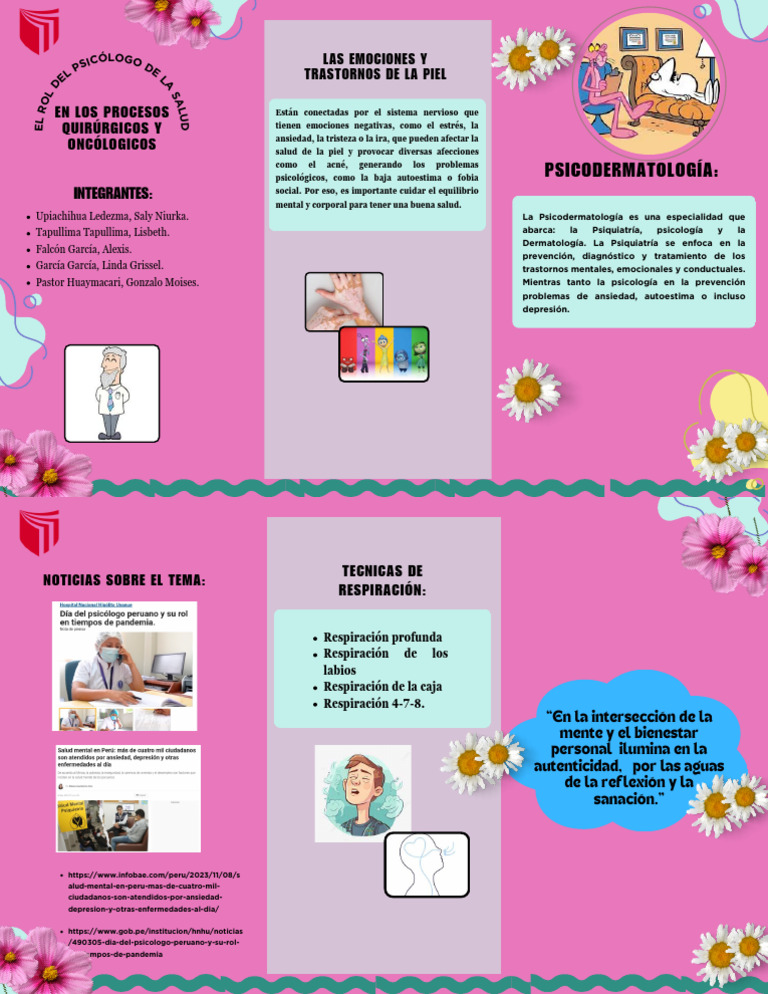 TRIPTICO DE PSICOLOGÍA DE LA SALUD | PDF | Las emociones | Ansiedad