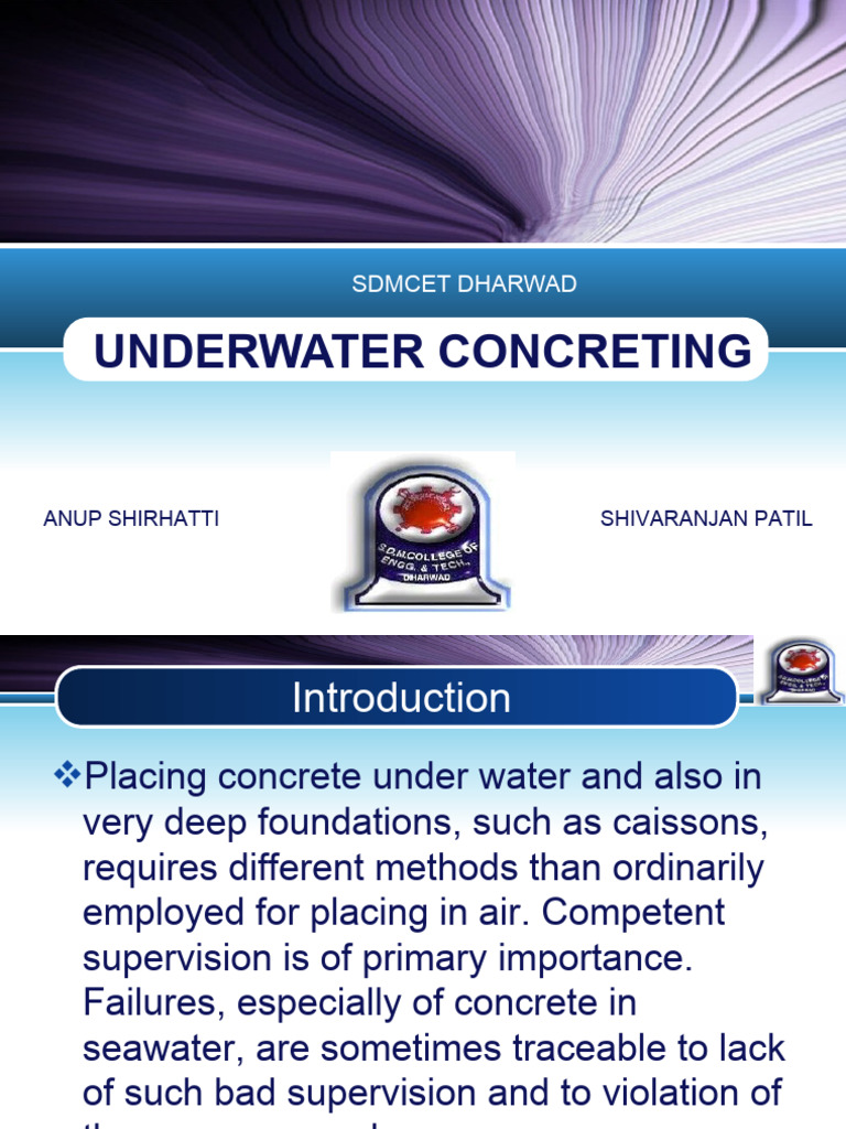 Underwater Concreting | PDF | Concrete | Civil Engineering