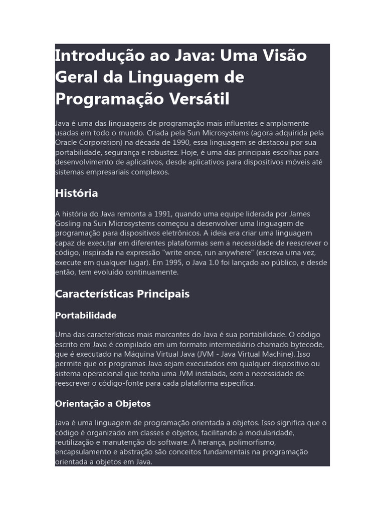 Teste | PDF | Java (linguagem de programação) | Linguagem de programação