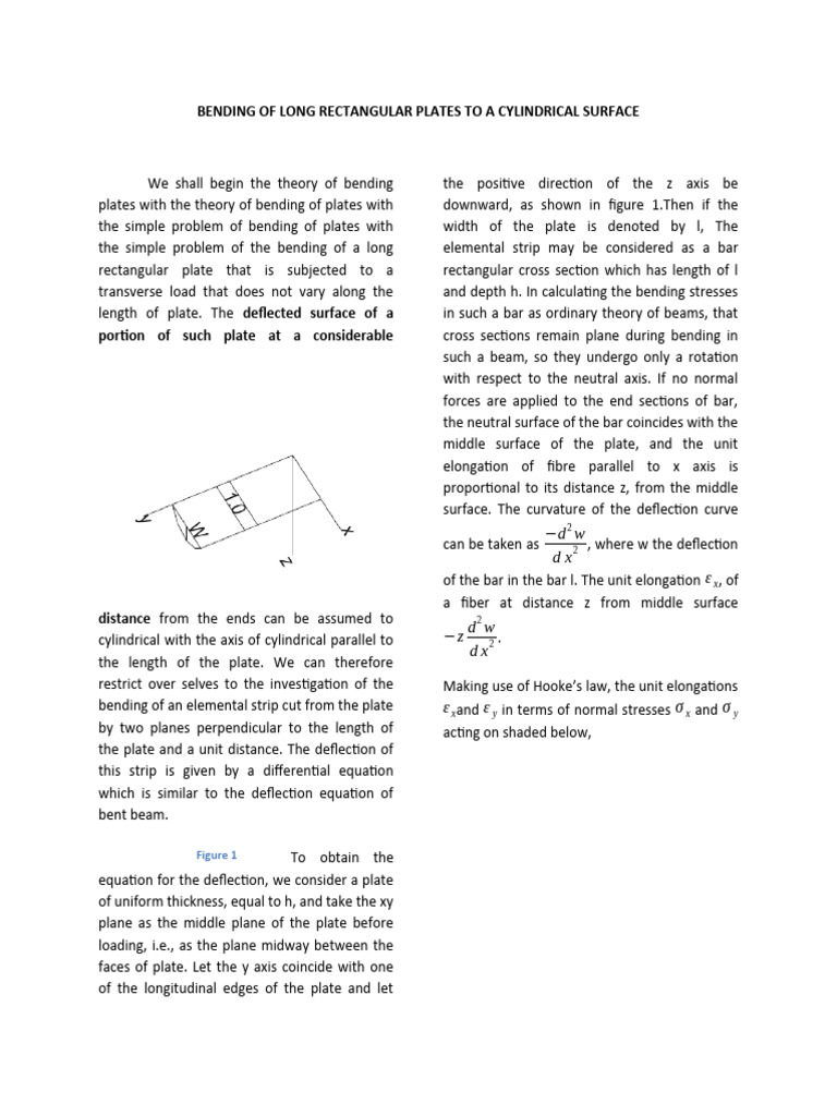 Bending of Plates A Study | PDF | Bending | Physical Sciences