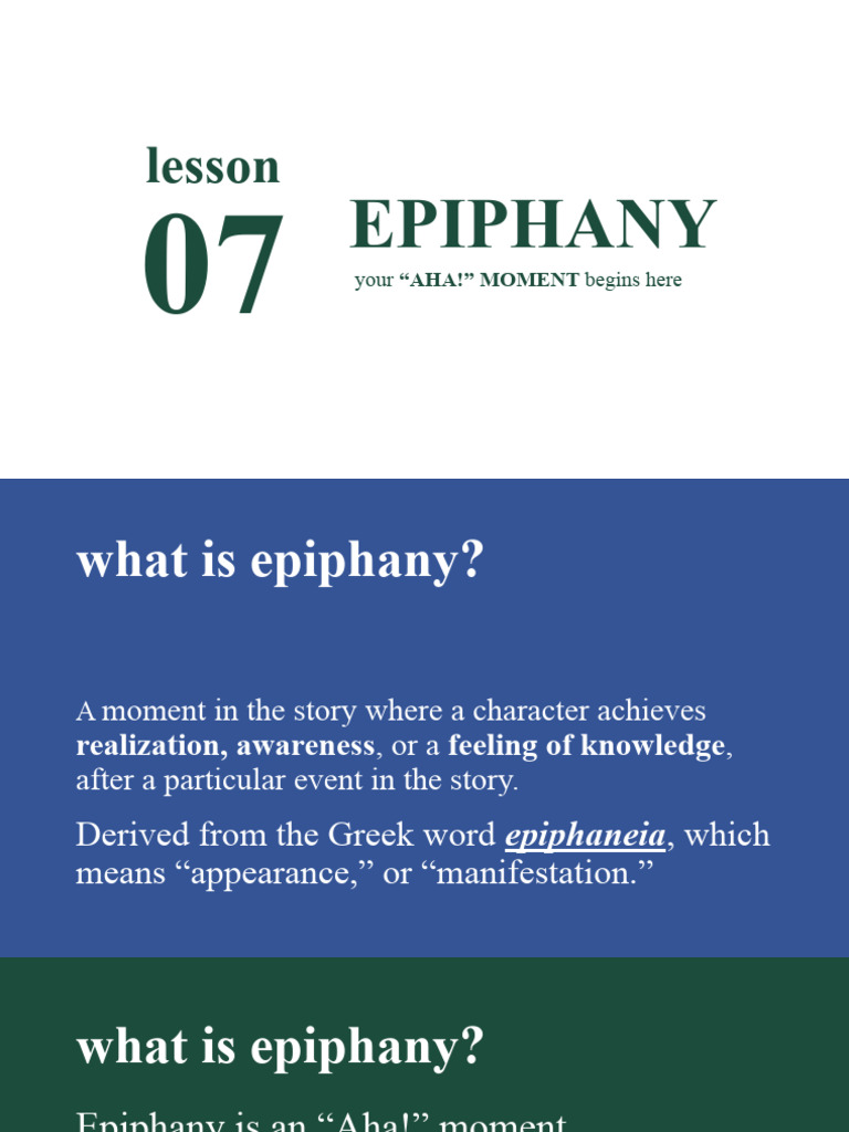 Lesson 7 - Epiphany | PDF | Lawn Mower