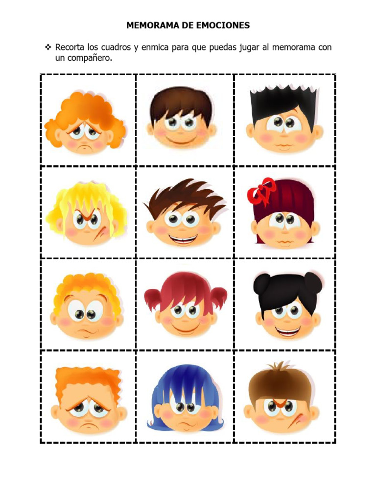 Memorama de Emociones | PDF