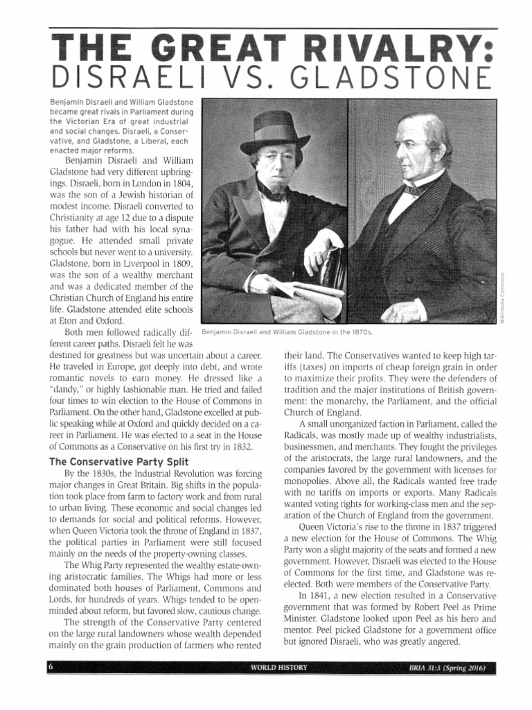 Disraeli Vs Gladstone | PDF