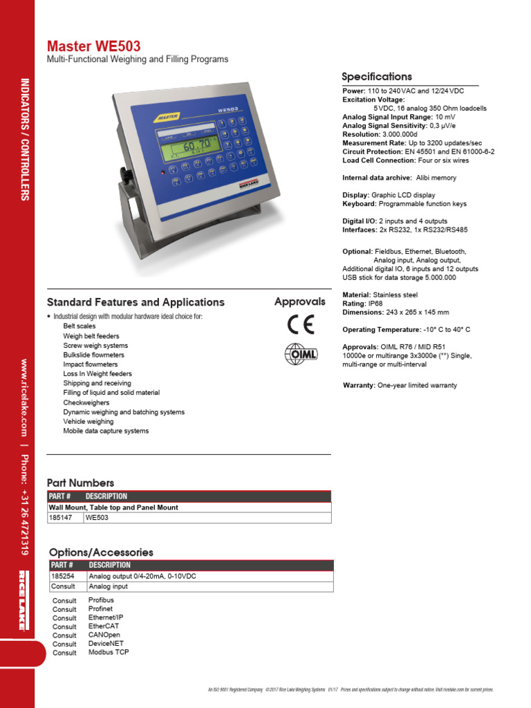 WE503 Indicator | PDF | Input/Output | Electronics