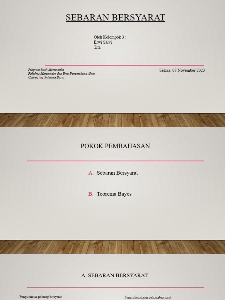 Sebaran Bersyarat | PDF