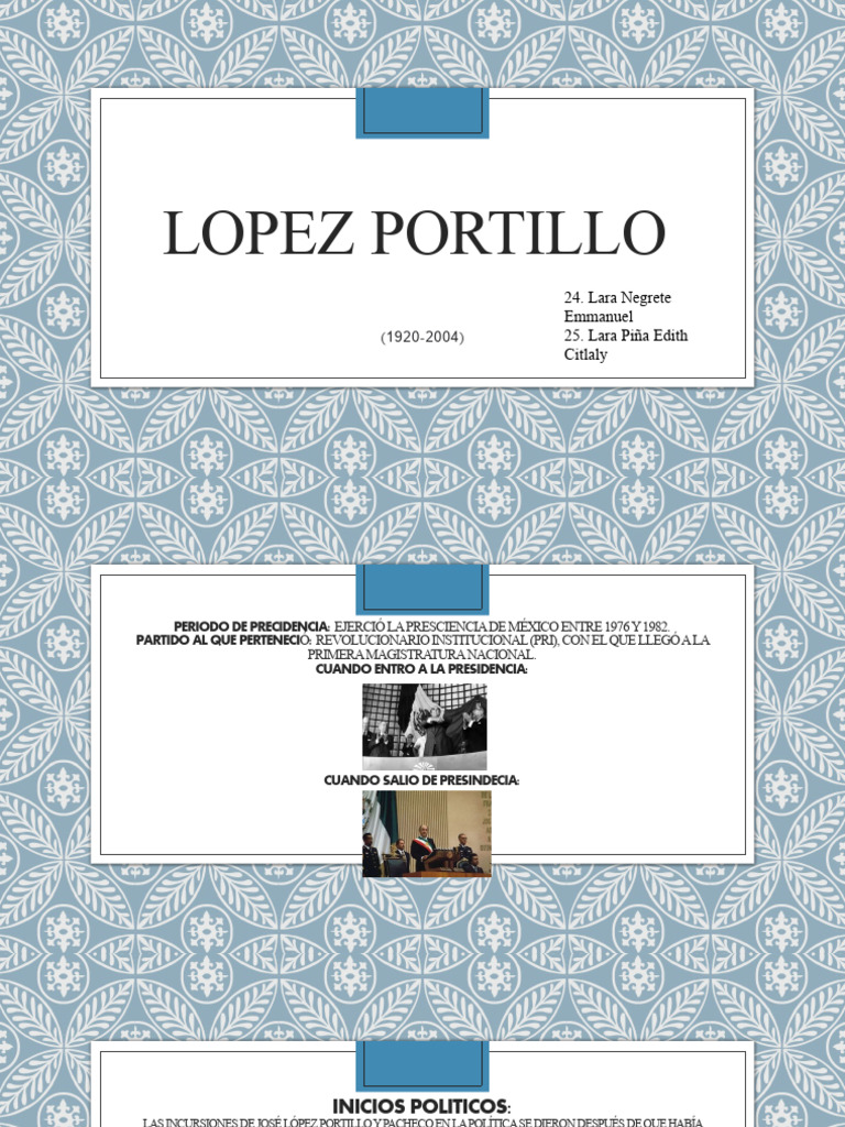 Lopez Portillo | PDF | Partido Revolucionario Institucional | México