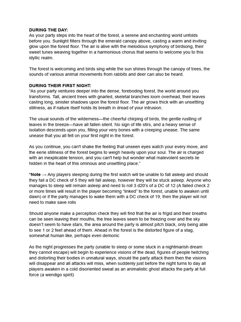 DND Session Plans | PDF