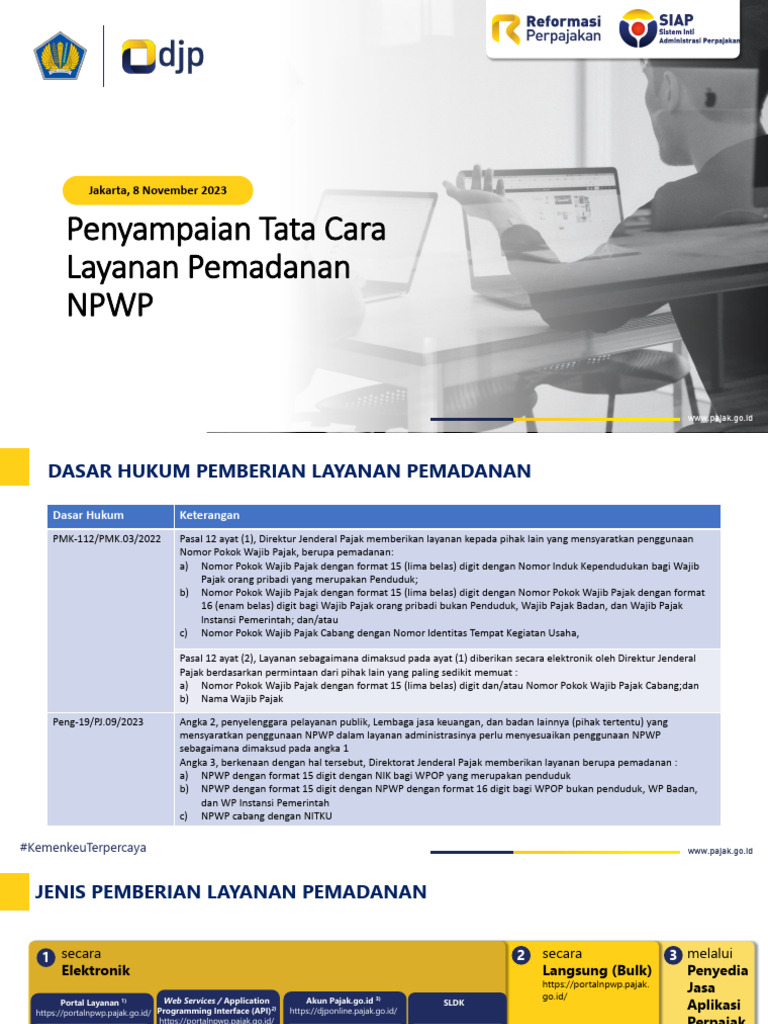 Layanan Pemadanan NPWP | PDF