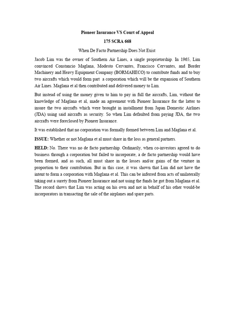Pioneer Insurance Vs Court of Appeal | PDF | Law | Business