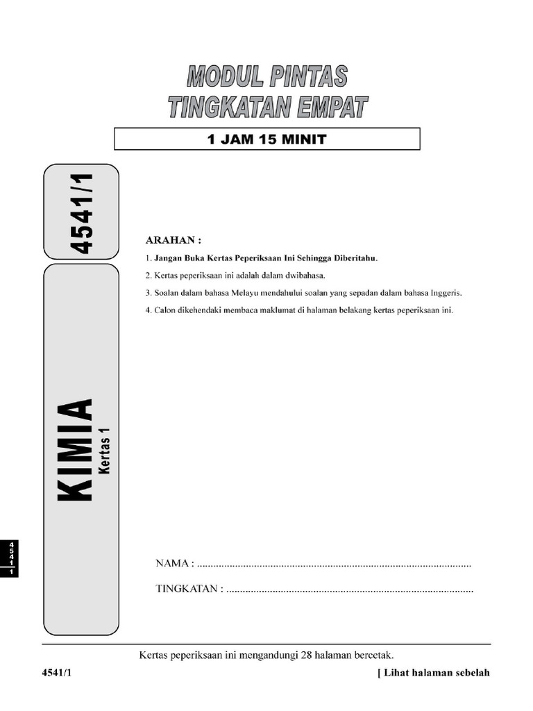 Pat Kimia k1 2022 | PDF