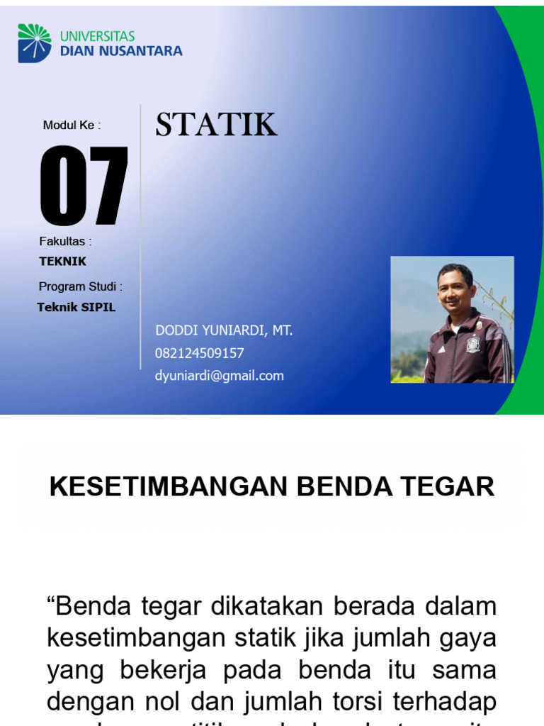M7 Statika Kesetimbangan | PDF