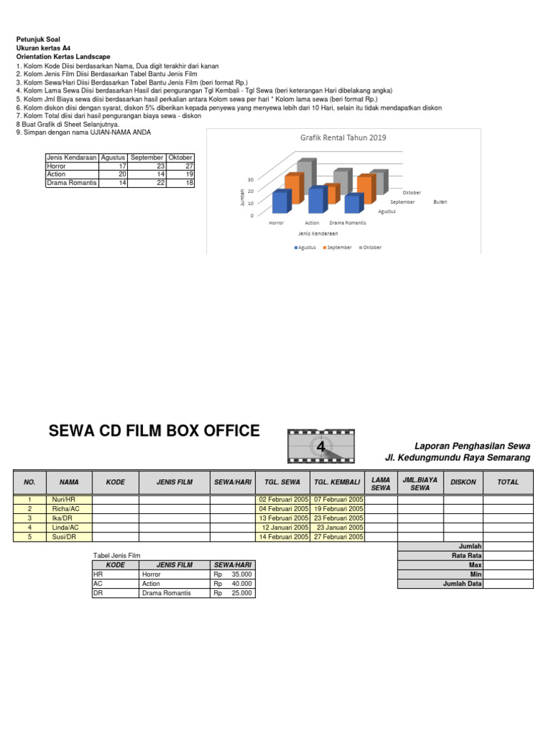 Excel 1 Ujian | PDF